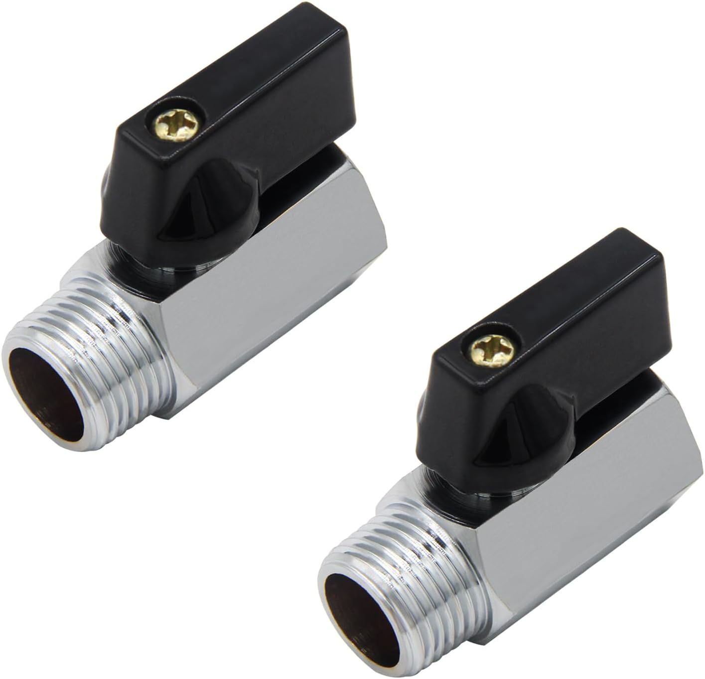 Amazon.com: Fitvell Brass Mini Ball Valve 1/4" NPT Female x Male Thread ...