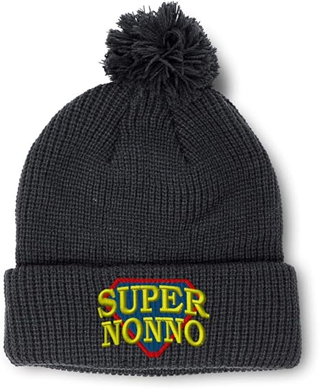 Speedy Pros Pom Pom Beanies for Women Super Nonno Italian Embroidery ...