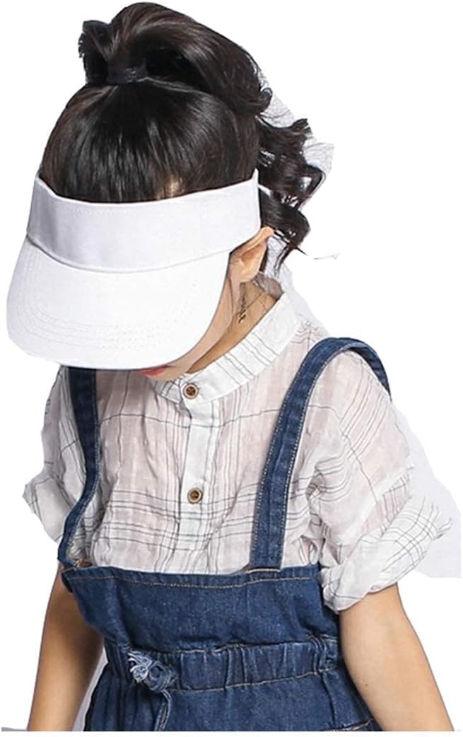 CXQRR Toddler Sun Visor Girls Age 2-6, Kids Beach Visor Summer UV ...