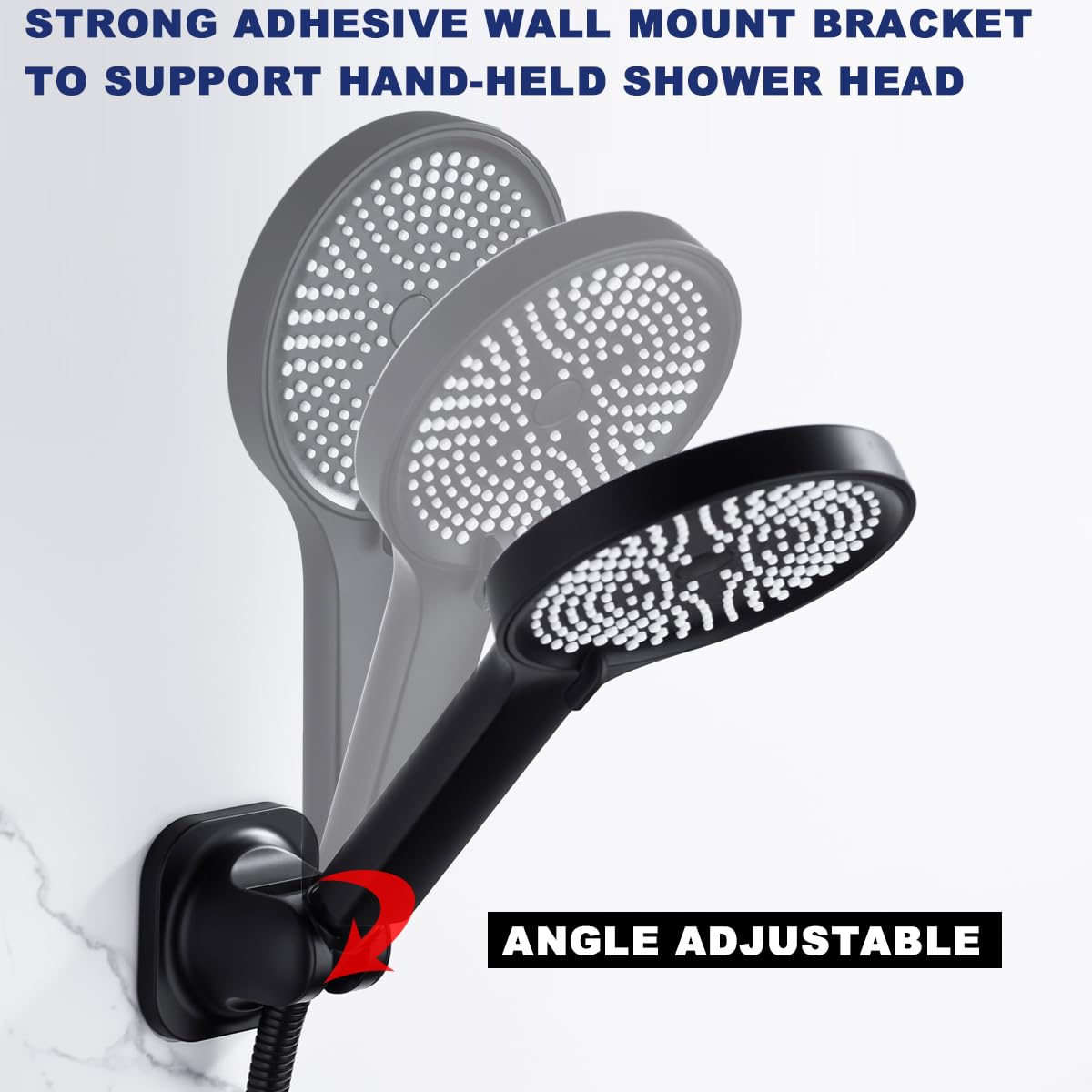 Snapklik.com : Hand Held Shower Head Holder, Adhesive Showerhead ...
