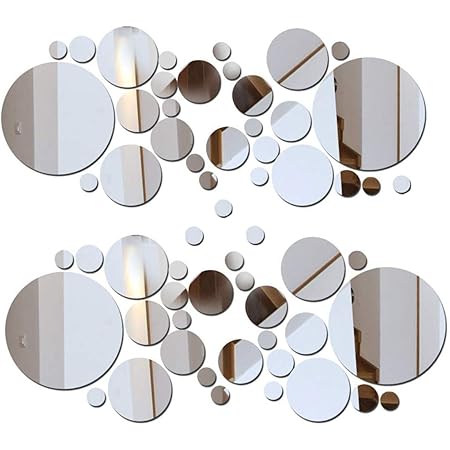 Amazon.com: Removable Acrylic Mirror Setting Wall Sticker Adhesive ...