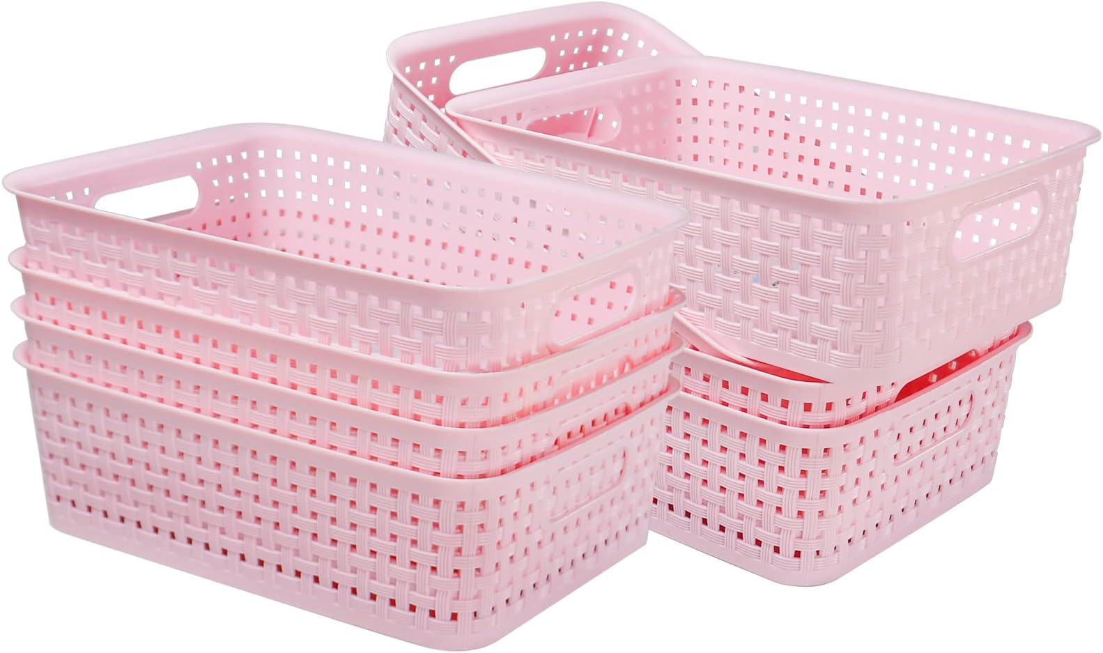 Amazon.com - Plastic Storage Baskets, Small Pantry Baskets for ...