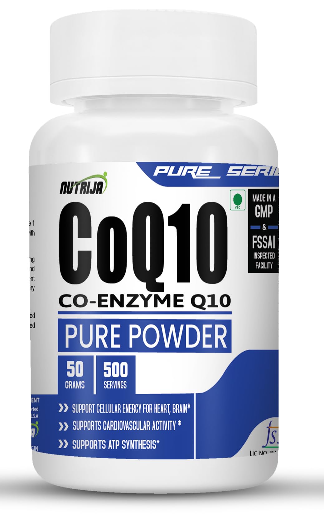 NutriJa COENZYME (COQ10) POWDER - Rich in Antioxidant, Promotes Heart ...