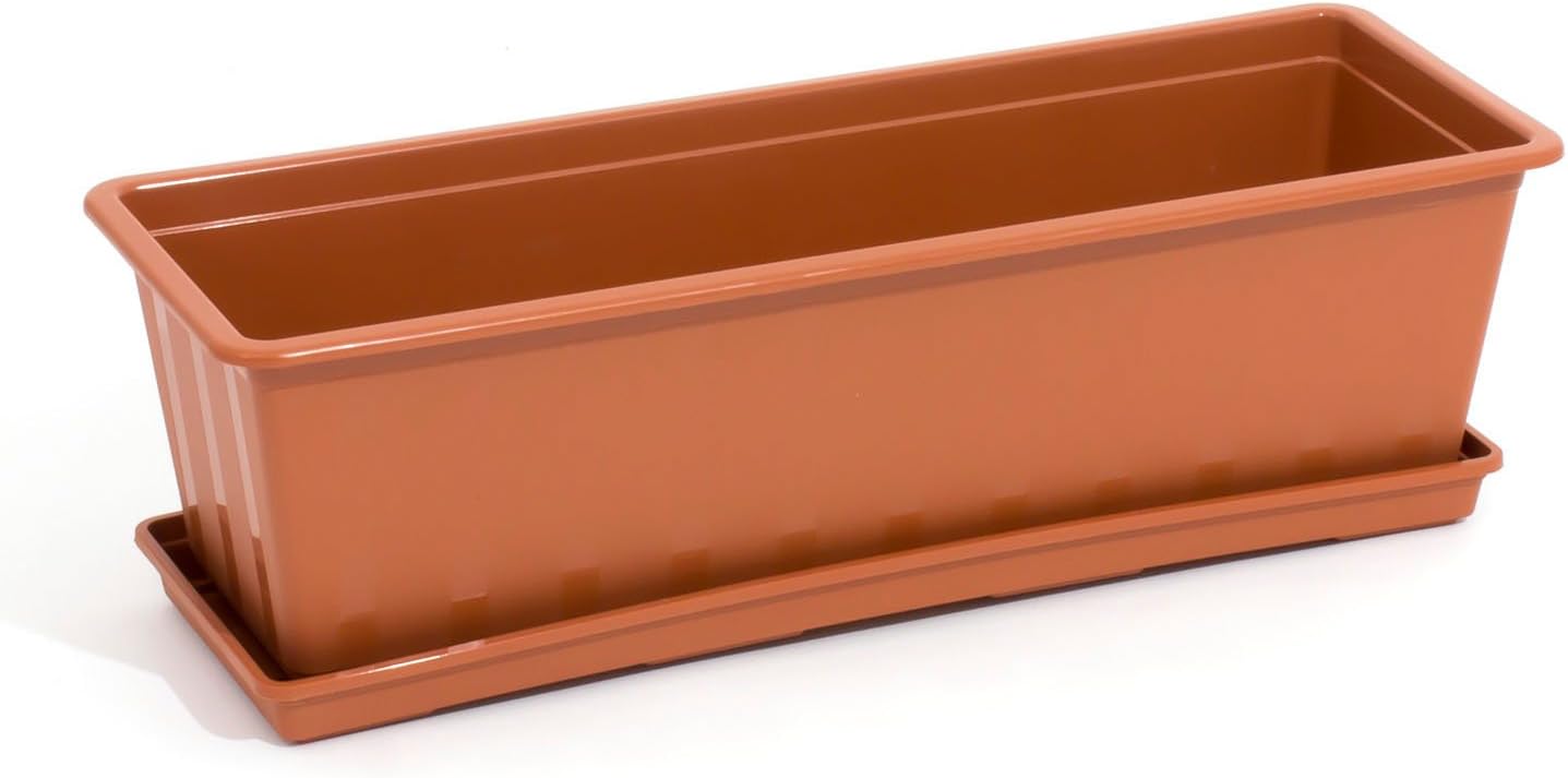 Poetic Emsa 501839 LAGO Window Box AC 100 x 22 x 18 cm terracotta ...