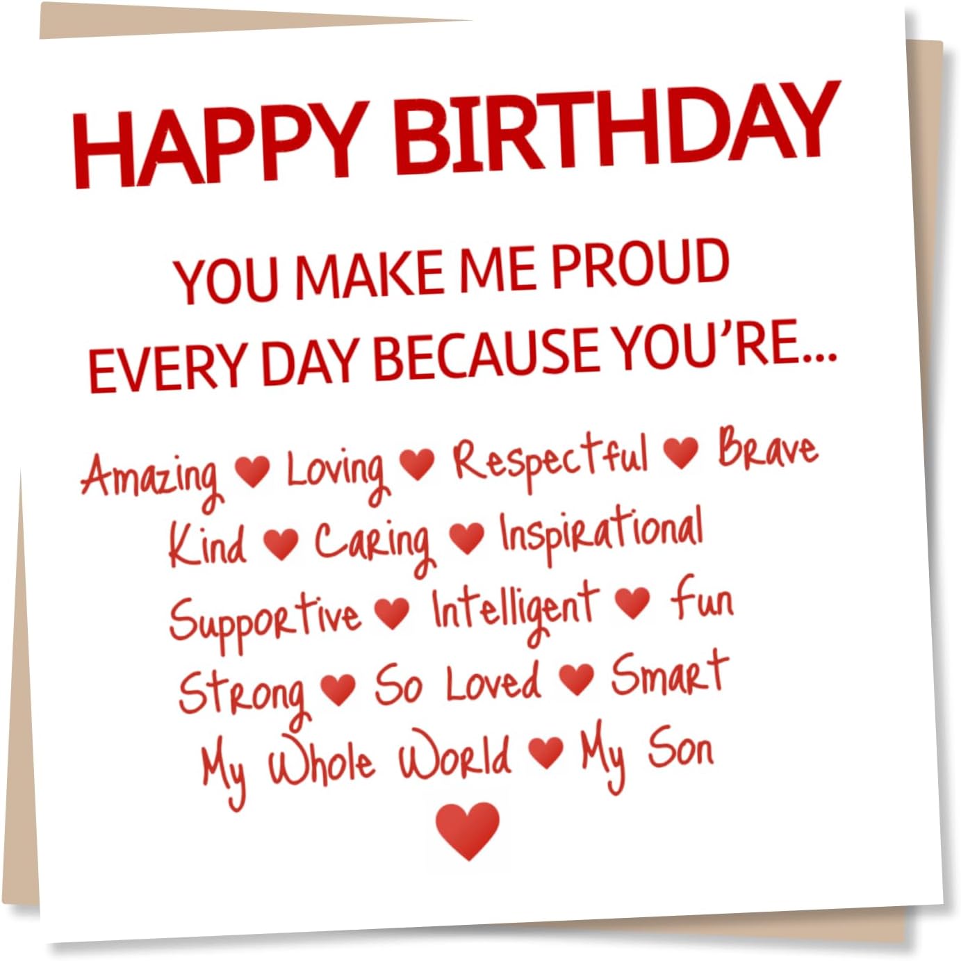 Happy Birthday Son Card - For your loved one - Reminder how wonderful ...