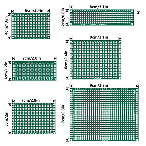 Snapklik.com : 32 Pcs Double Sided PCB Board Prototype Kit 6 Sizes ...