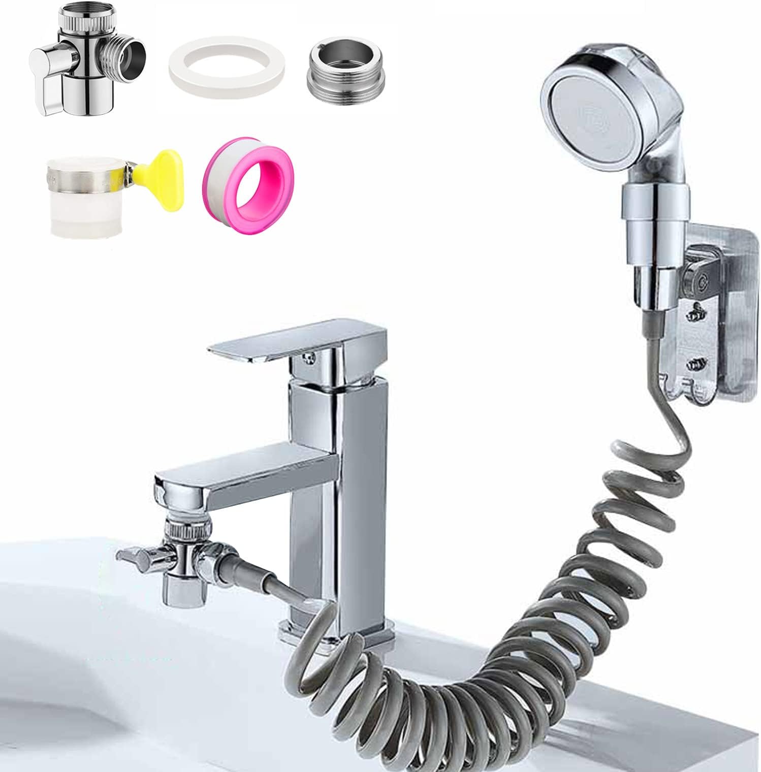 Pet Shower Hose Head - Single Tap Attachment with Secure Fit Clamp ...