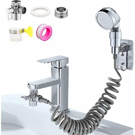 Nlmayt Shower Attachment for Bath Taps, Handheld Wash Basin Shower Head ...