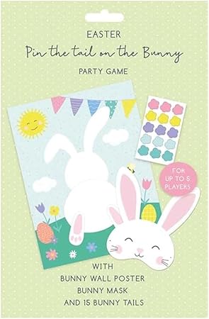 PaulStore Easter Party Game - Pin the tail on the Bunny - Fun Garden ...