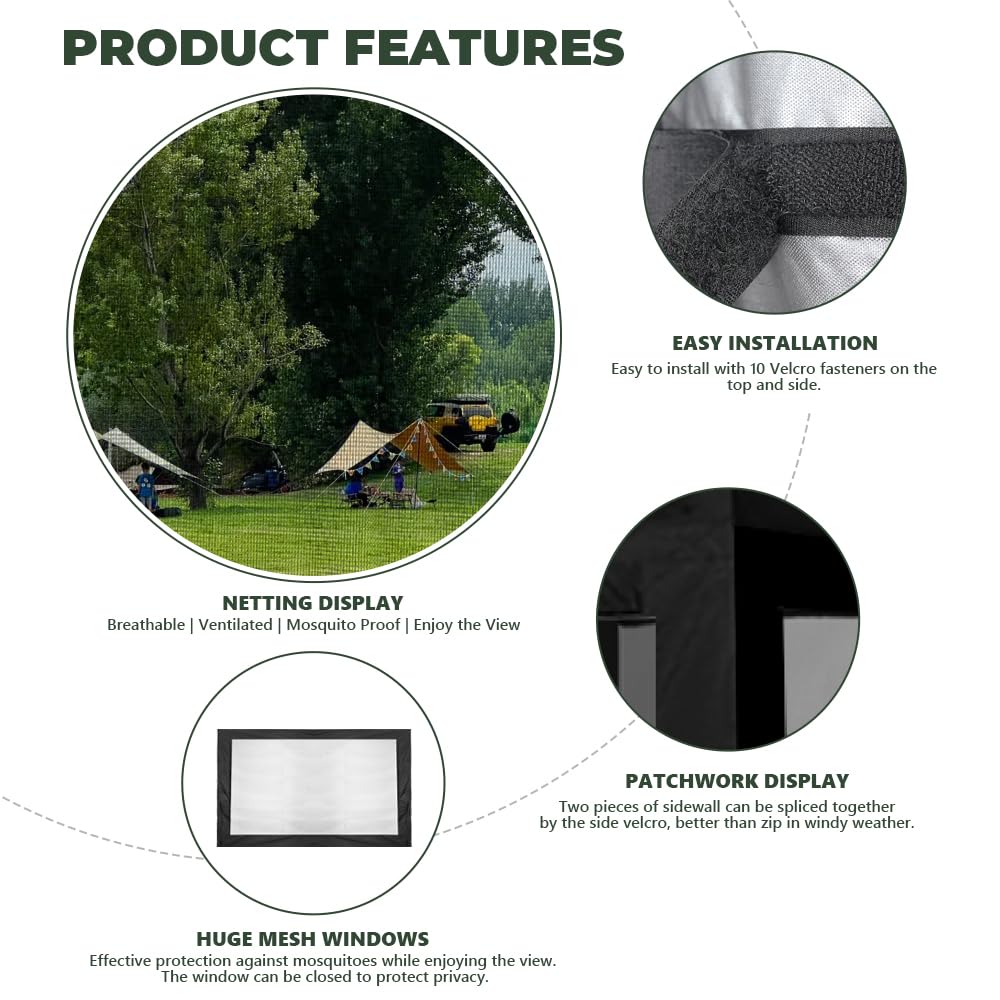 Snapklik.com : MordenApe Mesh Sidewall For 10x10 Pop Up Canopy ...