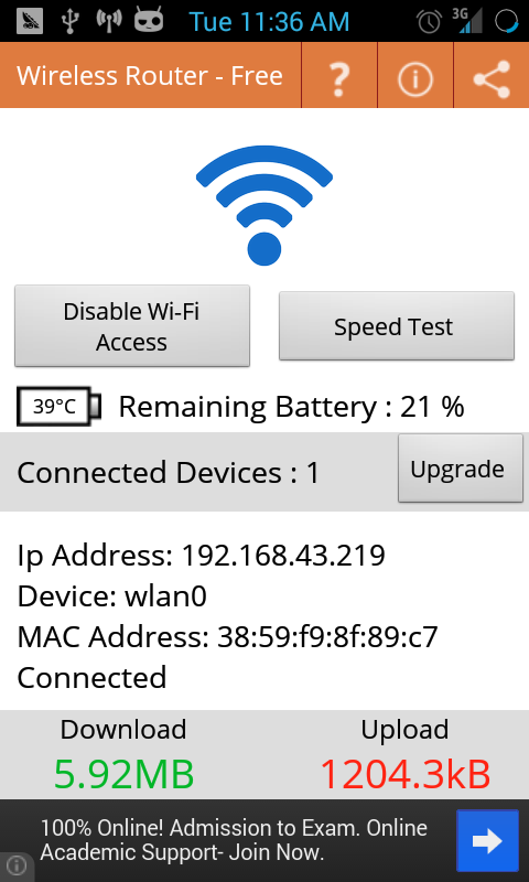 Portable WiFi Router - App on Amazon Appstore