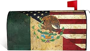 Amazon.com: Mailbox Covers Mexico USA Friendship Flag Mail Box Cover ...