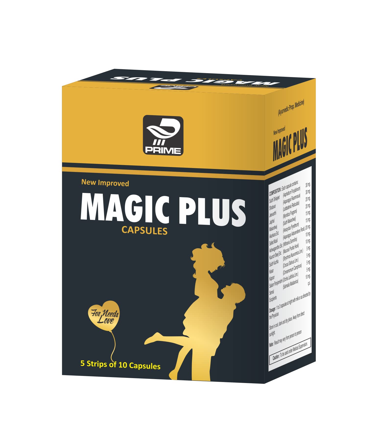 Buy Prime Magic Plus (5X10) Capsules contain potent herbs like Shudh ...