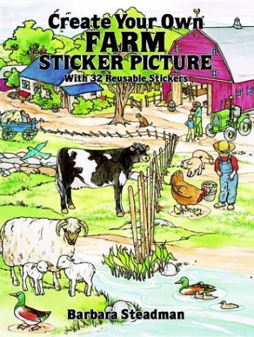 Create Your Own Farm Sticker Picture: With Full-Color Background and 32 ...