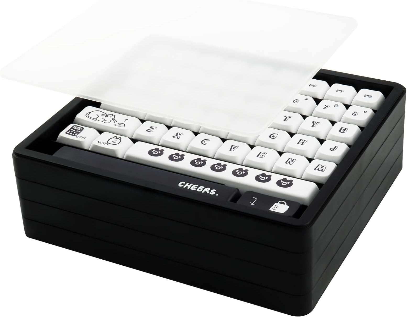 Amazon.com: Hyekit Keycaps Storage Box, 4th Floor PBT Dustproof Display ...