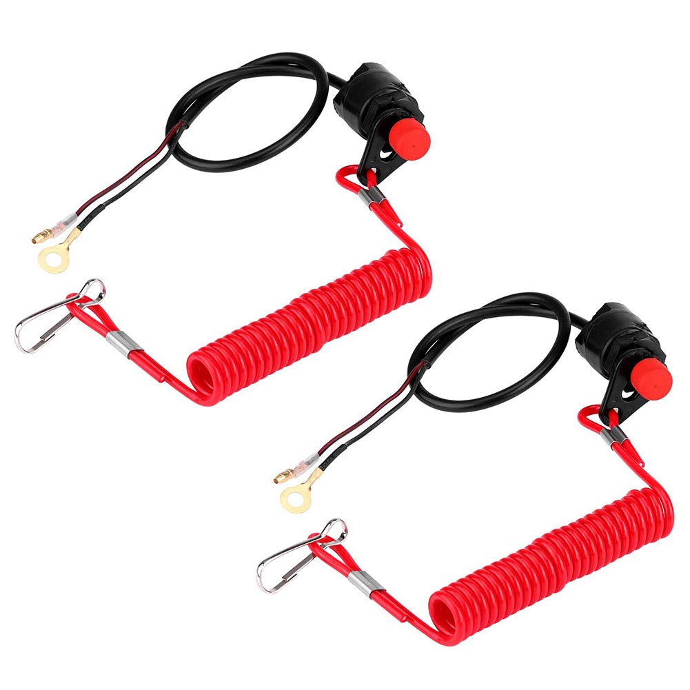 Keenso Tether Kill Switch, 2Pcs Universal Marine Engine Kill Switch ...
