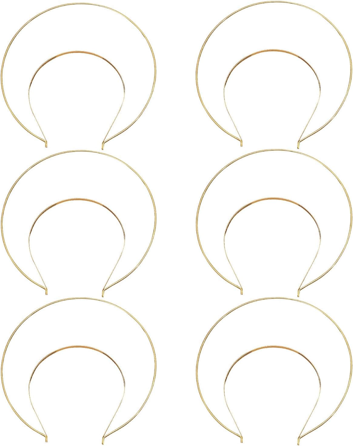 MEISH 6pcs Angel Headband Vintage Metal Halo Headpiece 2 Layer Hair ...