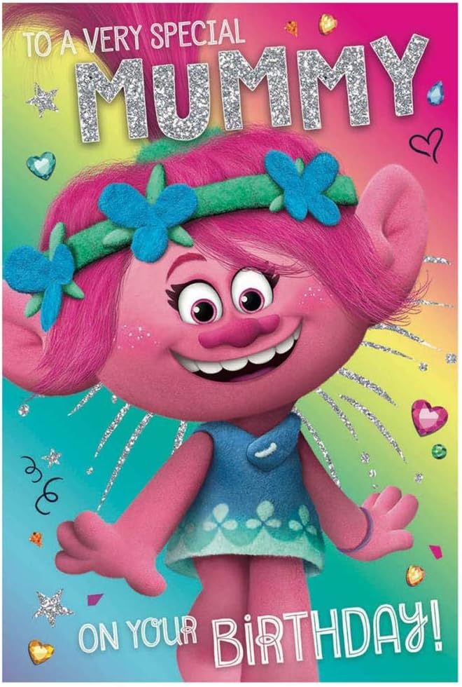 Trolls Mummy Birthday Card : Amazon.co.uk: Stationery & Office Supplies