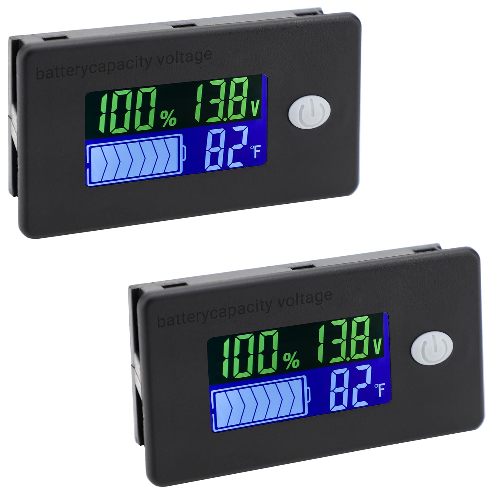 Snapklik.com : Battery Capacity Monitor 2pcs, 10-100v Battery Meter ...