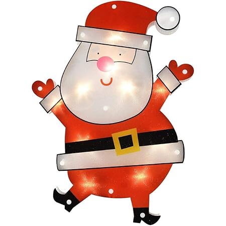 Amazon.com: Impact Innovations 18" Lighted Santa Claus Face Christmas ...