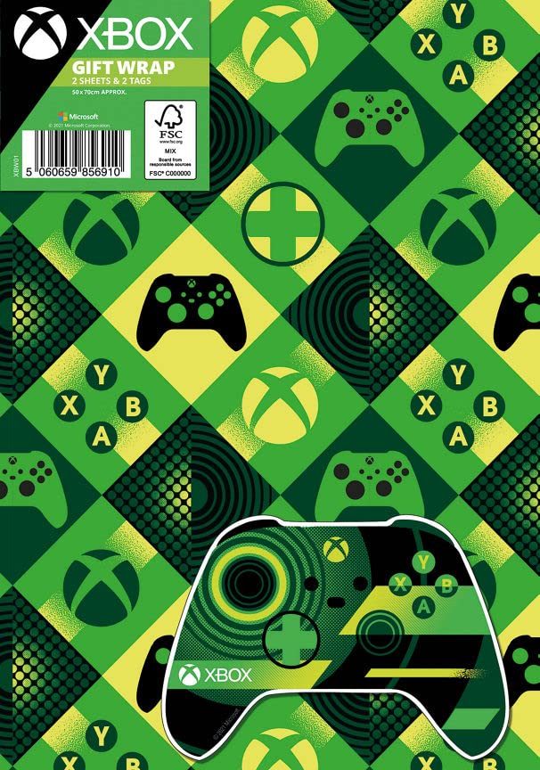 Amazon.com: Xbox 2 Sheets Of Gift Wrap And 2 Gift Tags : Health & Household