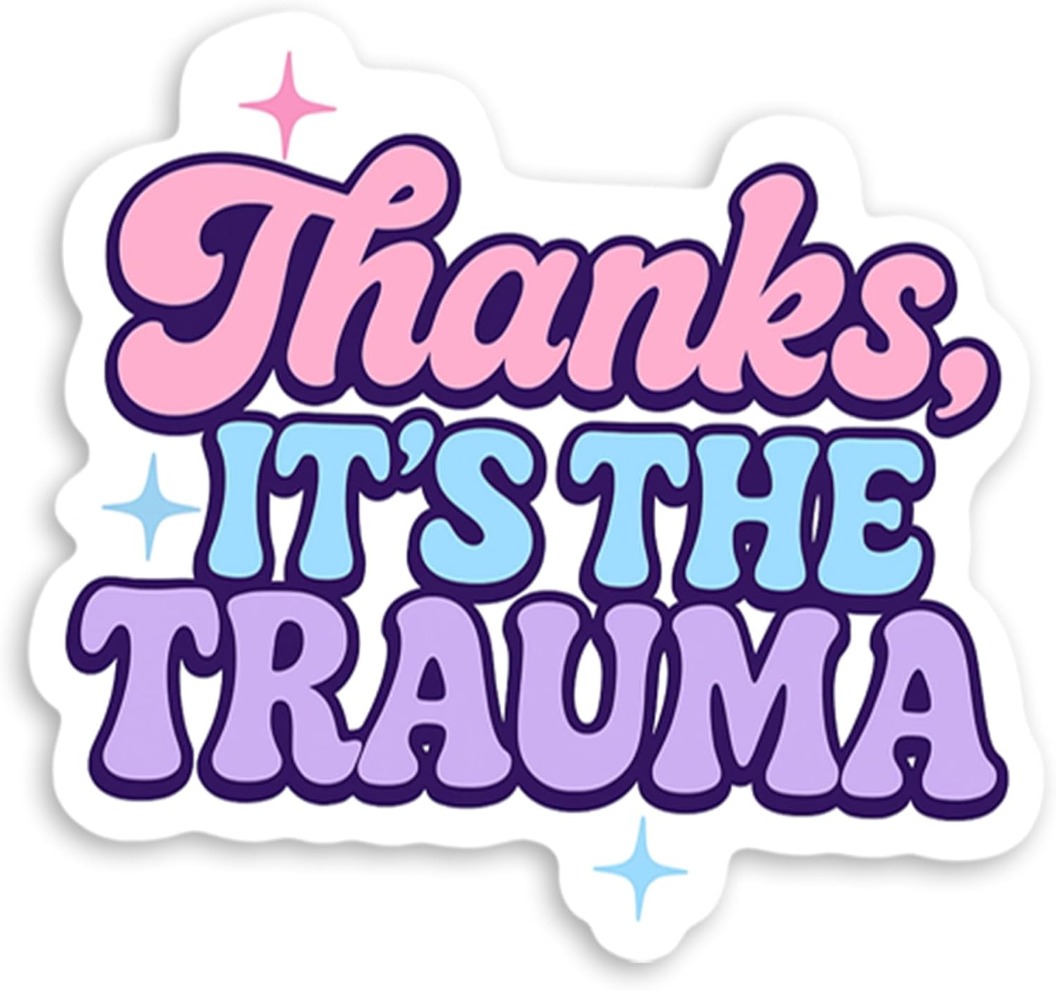 Amazon.com: Trauma Sticker Set - Durable Vinyl Waterproof Stickers for ...
