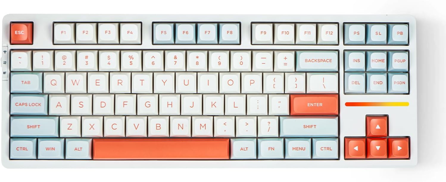 Amazon.co.jp: VGN ゲーミングキーボード N75 Dynamic Silver Jelly Orange テンキーレス ...