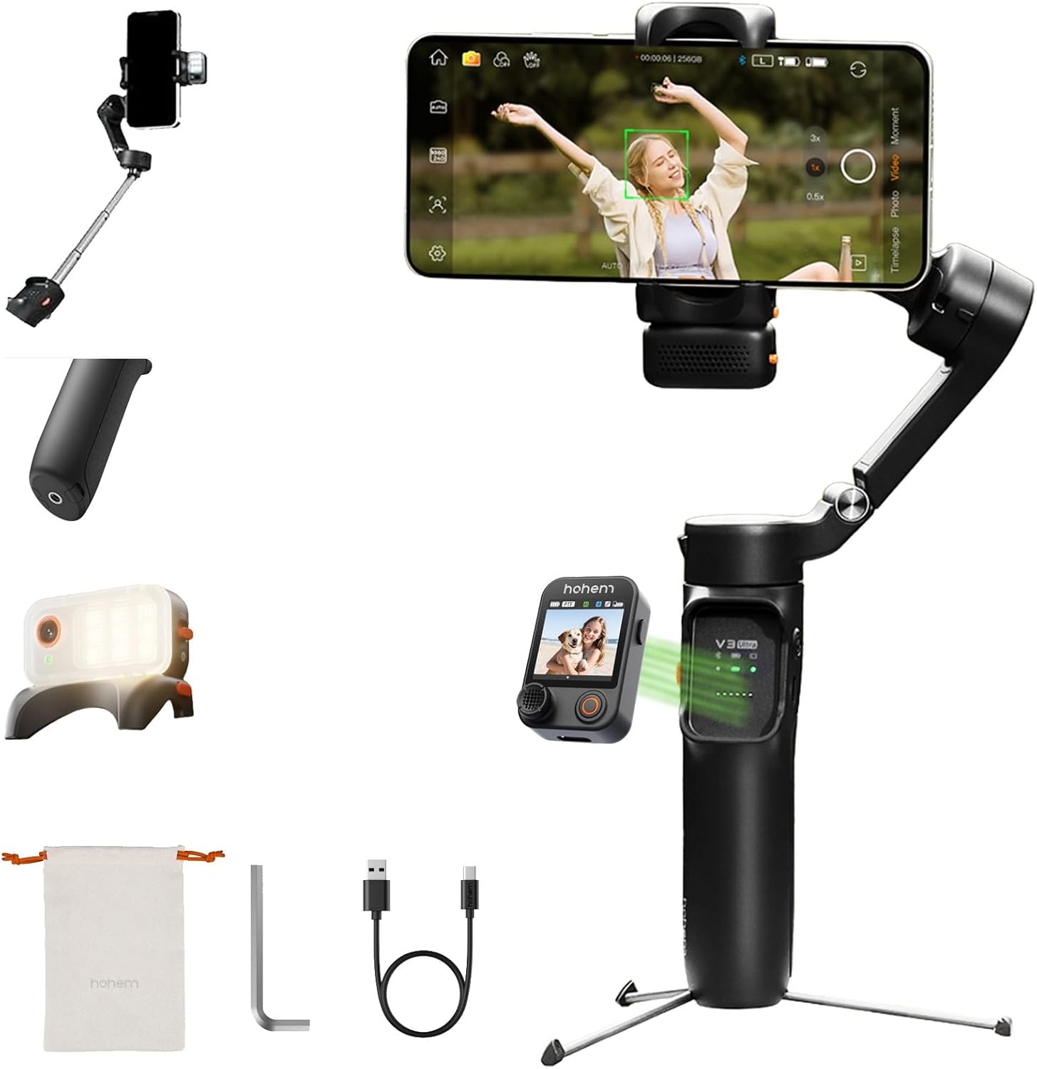 Amazon.com: hohem iSteady V3 Ultra Gimbal Stabilizer for iPhone,Phone ...