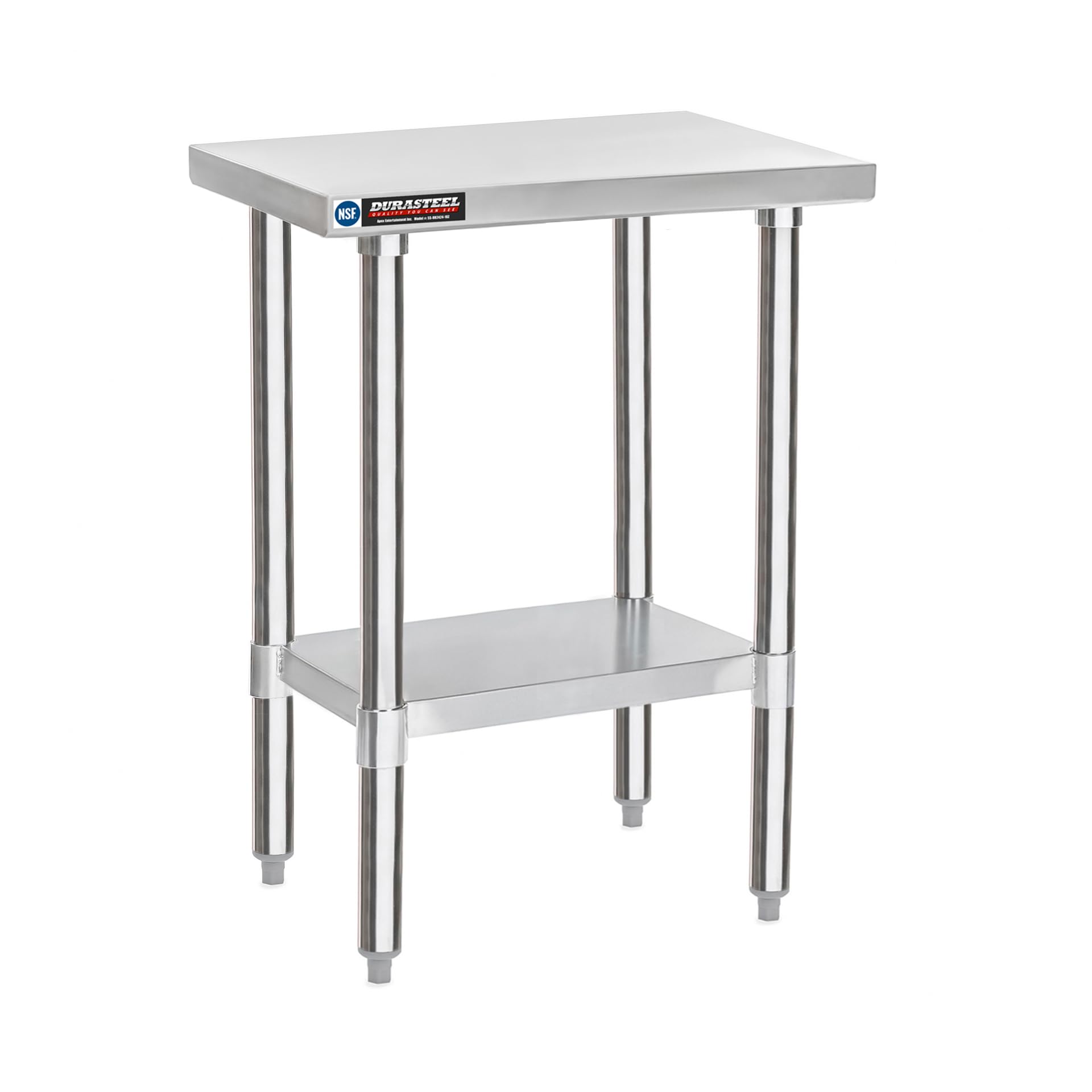 Snapklik.com : DuraSteel 24x18 Small Stainless Steel Table - NSF Metal ...