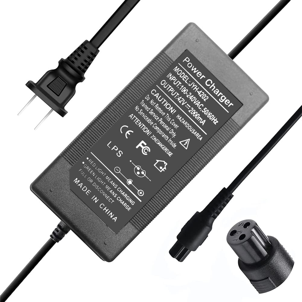 Amazon.com: GOAKICHGO 42V 2A Battery Charger 3 Prong Universal Replacer ...