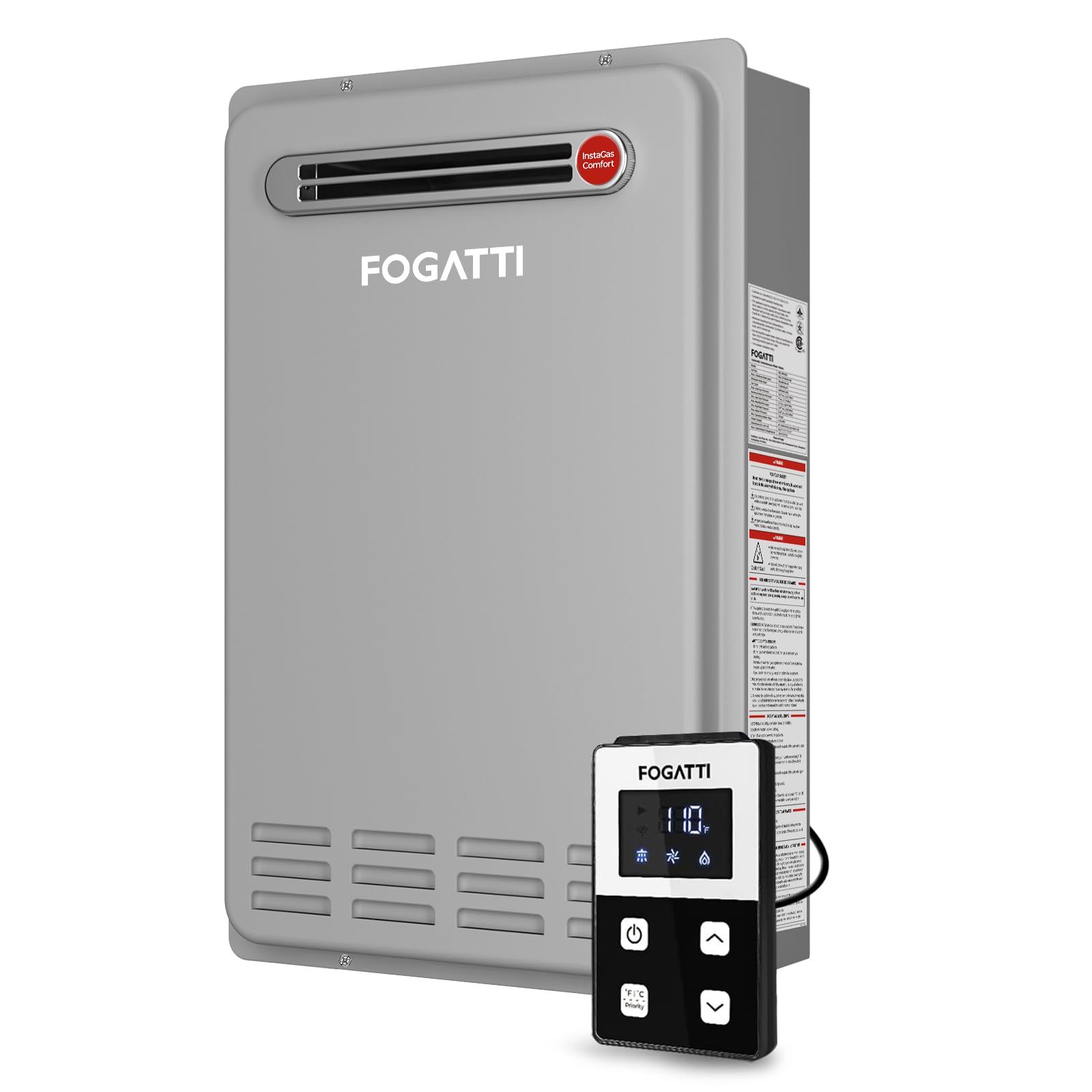 FOGATTI Natural Gas Tankless Water Heater - Outdoor Installation 5.1 ...