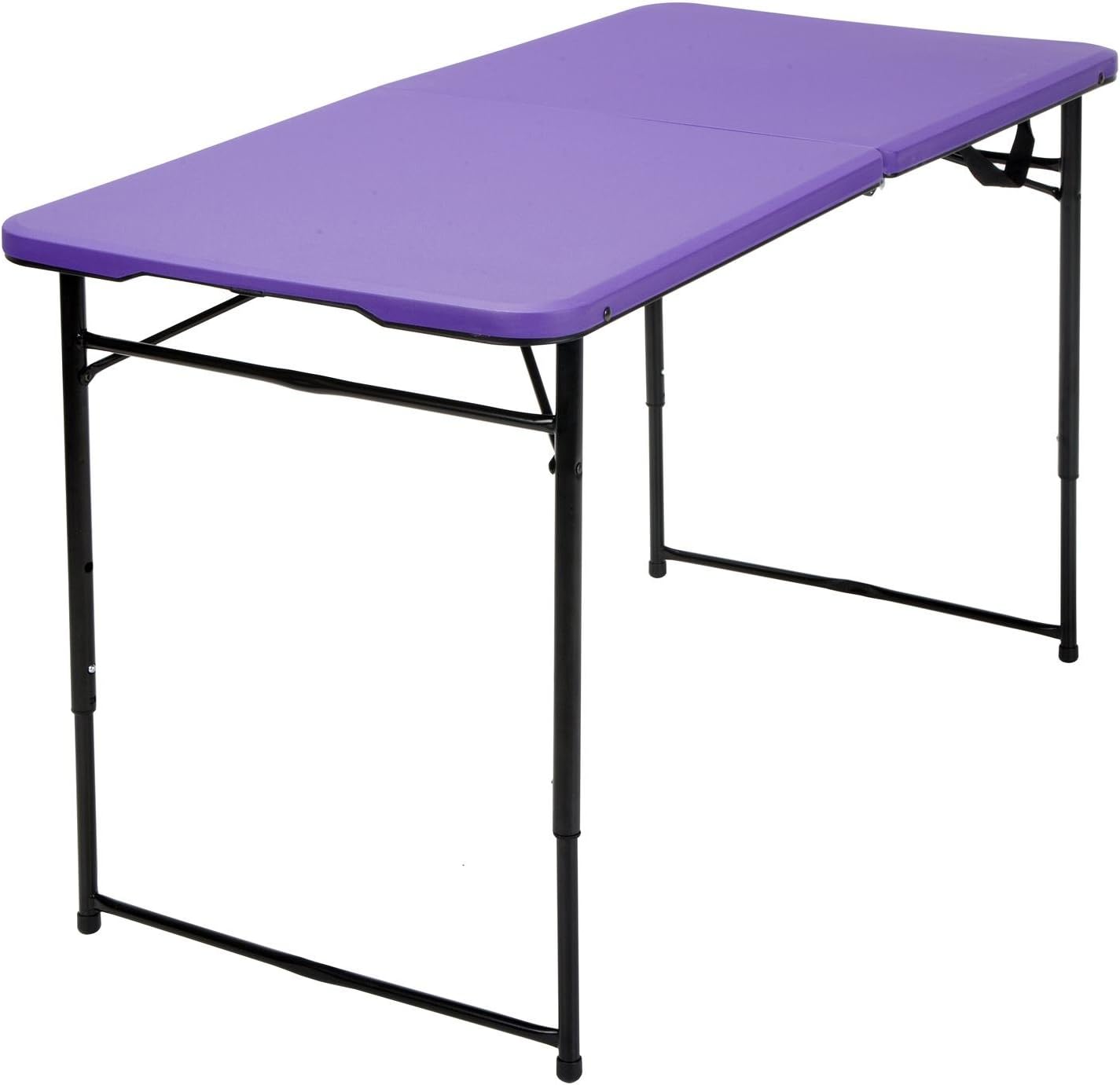 COSCO 4 ft. Indoor Outdoor Adjustable Height Center Fold Tailgate Table ...