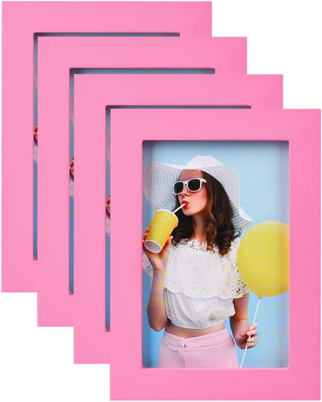 Amazon.com - wyooxoo 4x6 Picture Frames Set of 4, Made Of Solid Wood ...