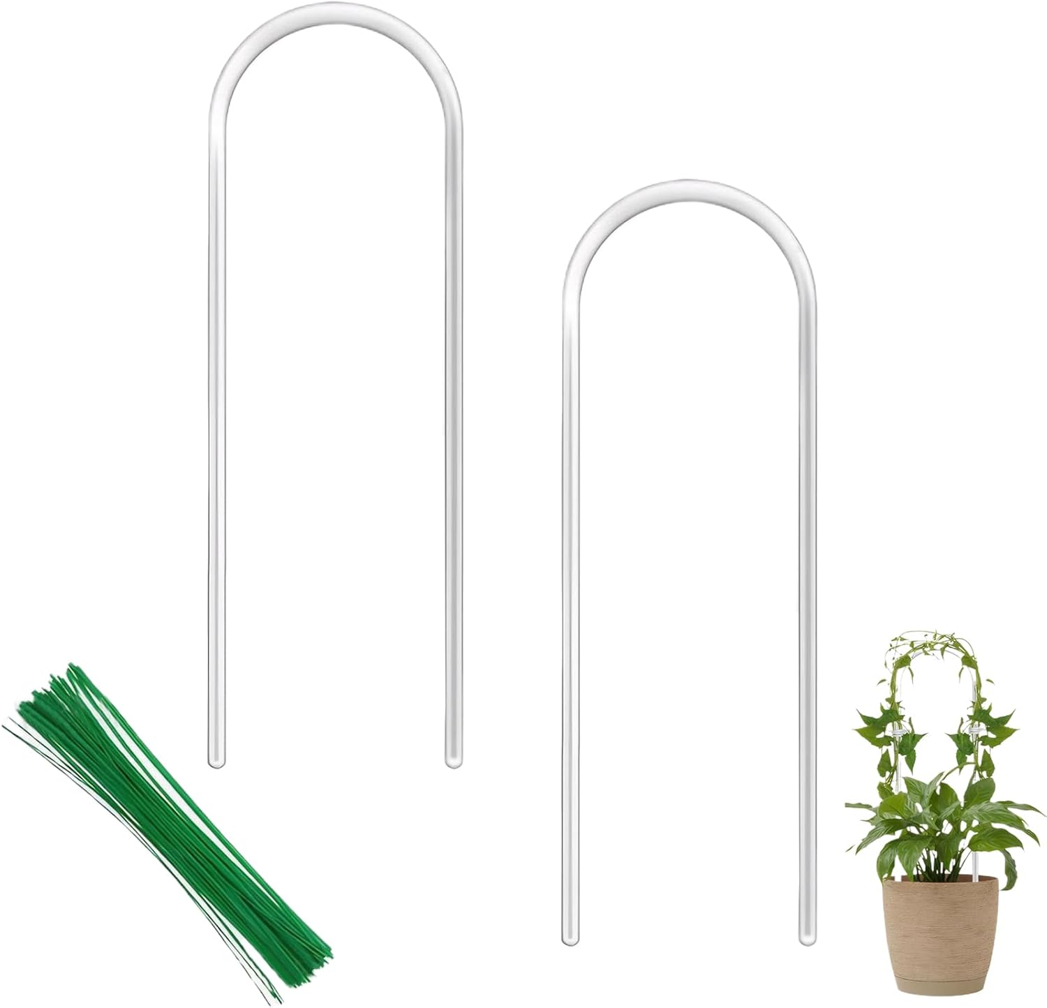 Amazon.com : U-Shaped Clear Acrylic Trellis 2 PCS Trellis for Climbing ...