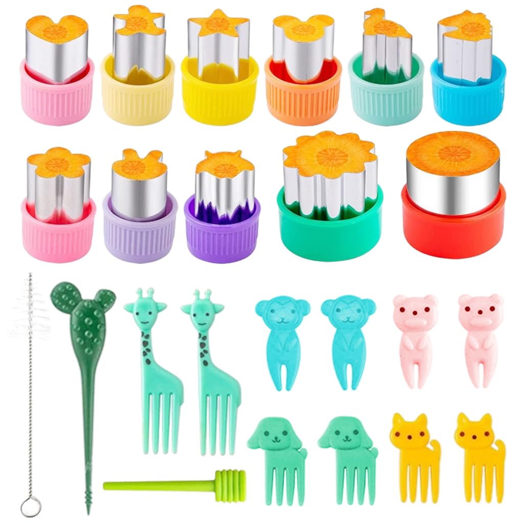 Buy HASTHIP® 24Pcs Cookie Cutter Shapes Set with Fruit Fork Stainless ...