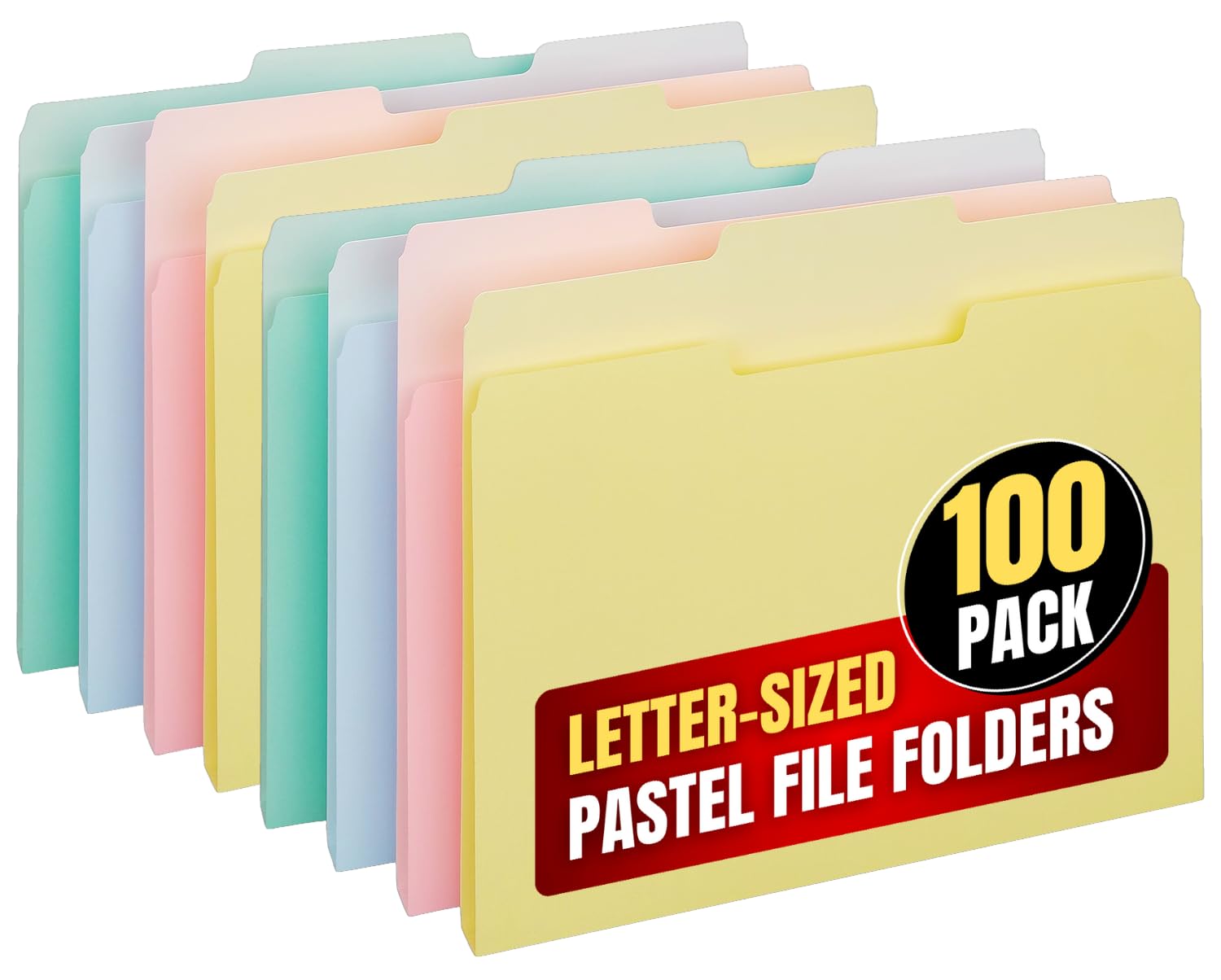 Snapklik.com : Pastel File Folders, Colored File Folders, Letter Size ...