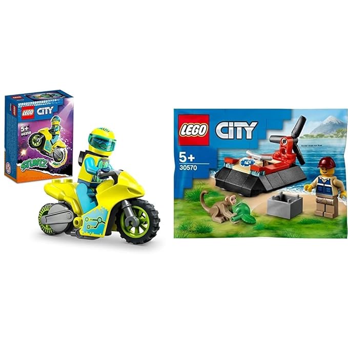 LEGO City Cyber Stunt Bike 60358 Building Toy Set (13 Pieces) Wildlife ...