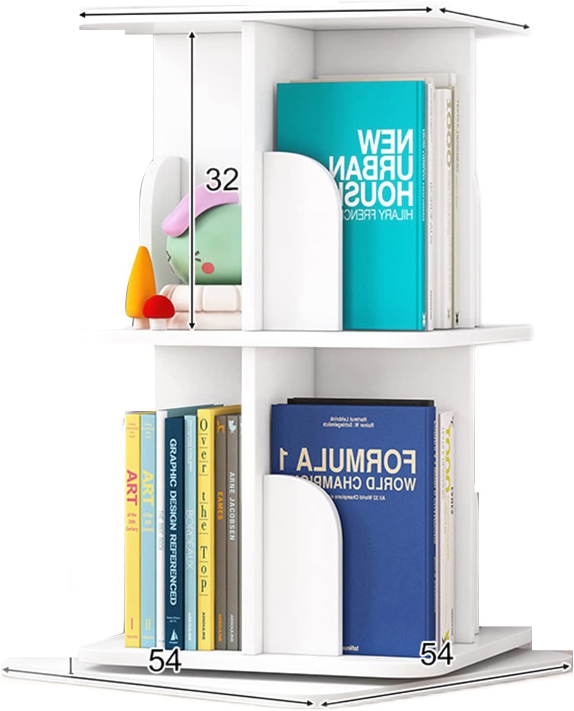 CABINE Bookshelf 360° Rotating, round Floor-Standing Bookcases 2/3 ...