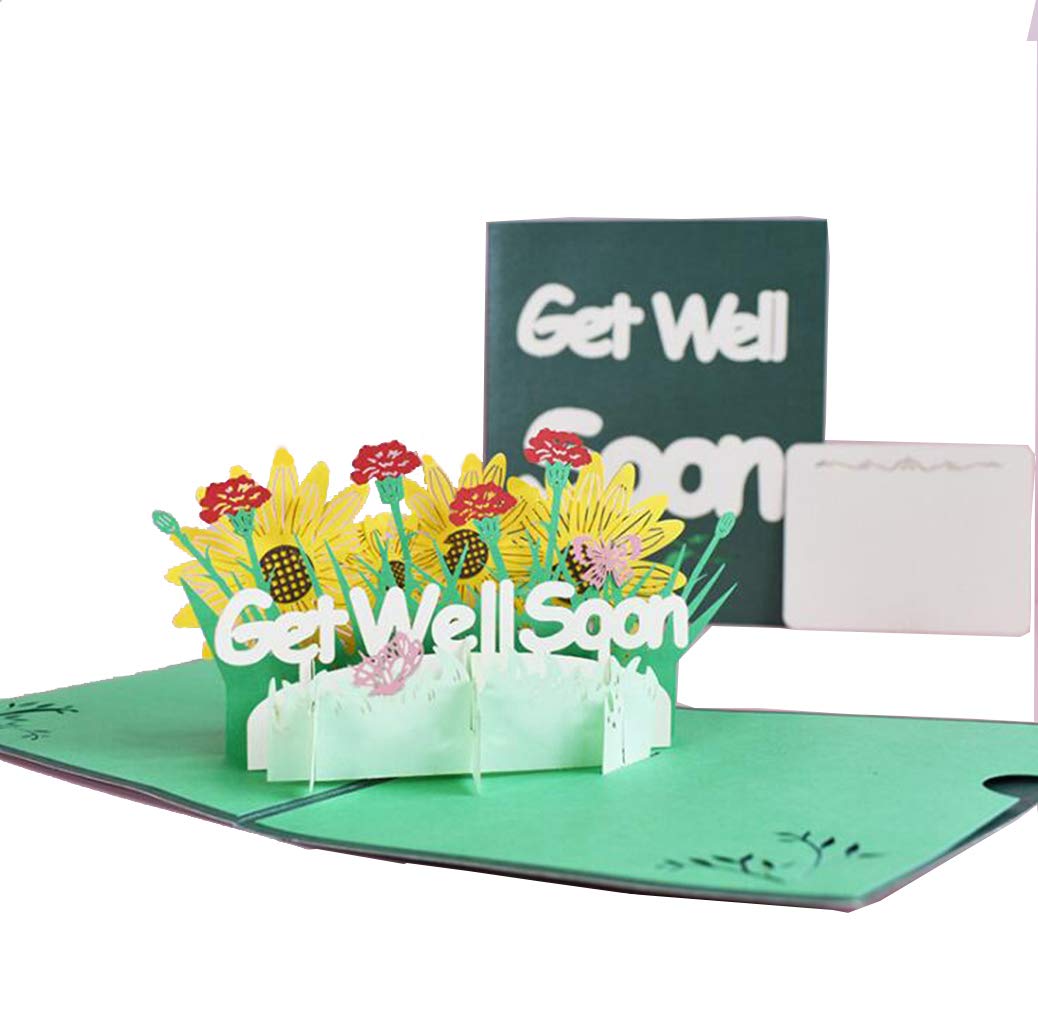 Buy Dearjana Sympathy & Condolence Pop Up Card, Get Well Soon Card, 3D ...
