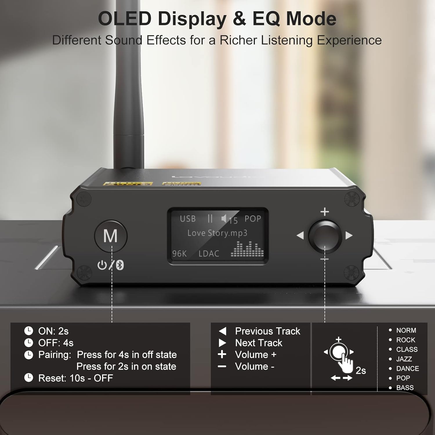Buy Lavaudio Bluetooth Adapter for Stereo Receiver w/ LDAC, Bluetooth 5 ...