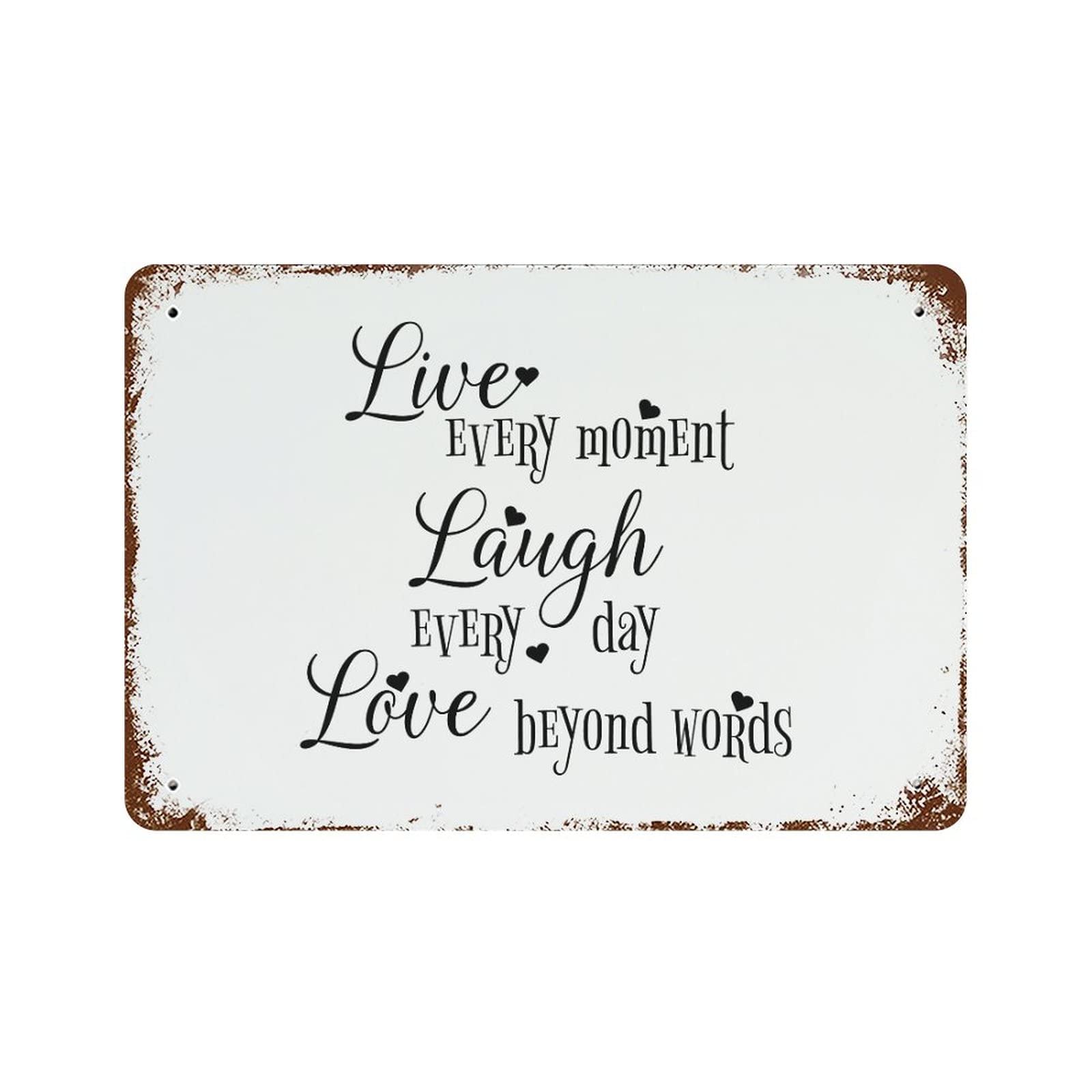 Live Metal Quotes INSPIRATIONAL QUOTE METAL TIN SIGN WALL DECOR 7