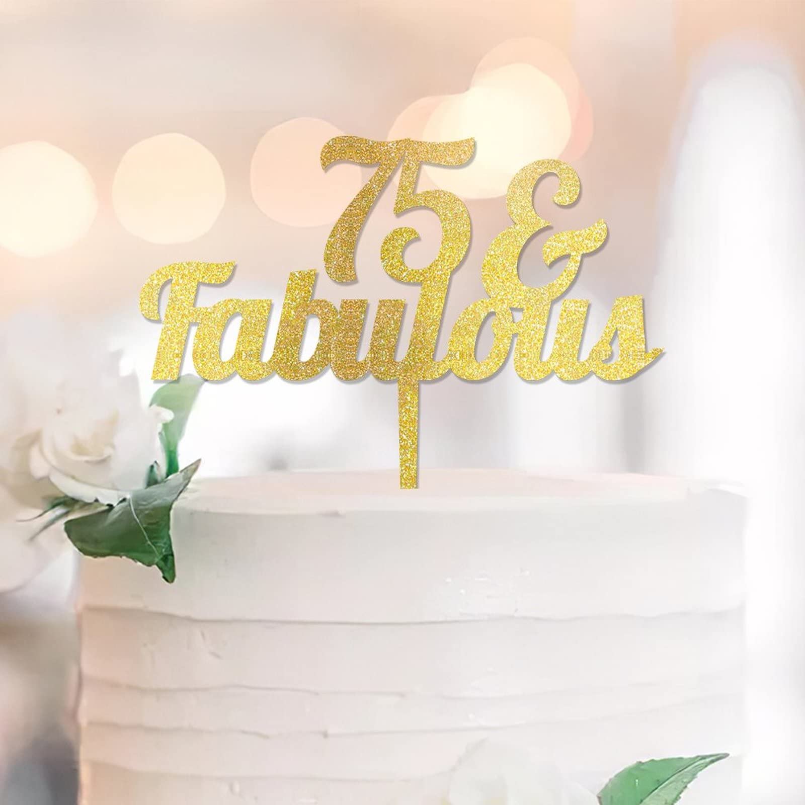 Bling Numbers 75 Standing Cake 1 Pack Happy 75th Birthday Cake Topper
