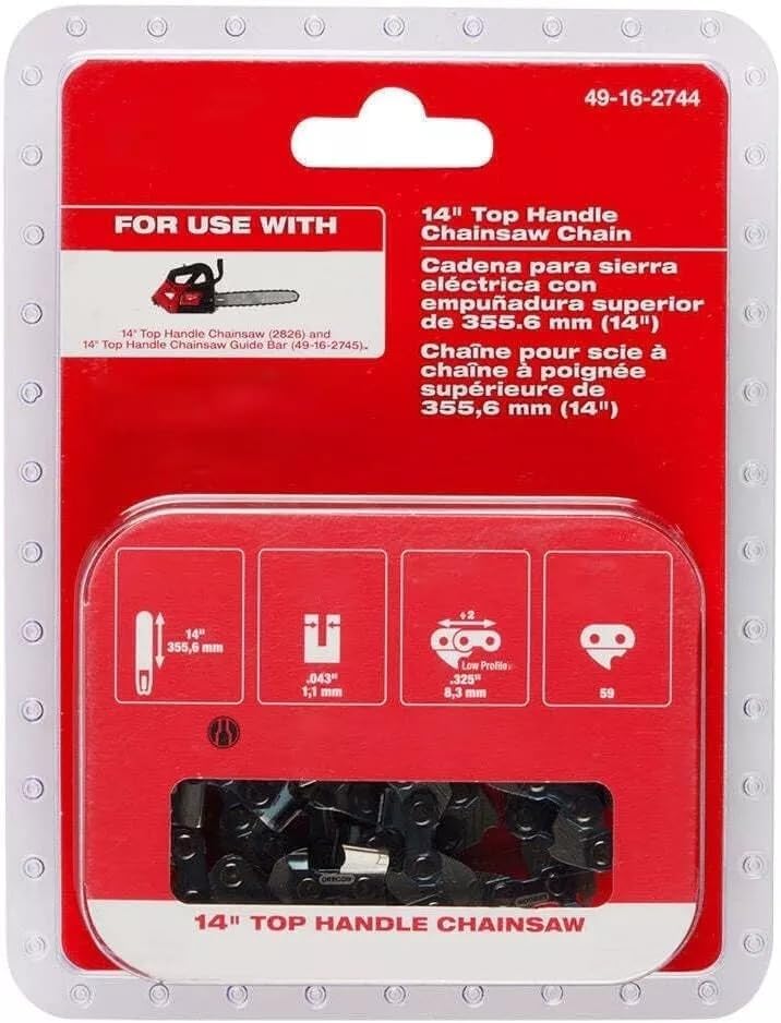 Amazon.com: 49-16-2744 for Milwaukee 14" Top Handle Chainsaw Chain for ...
