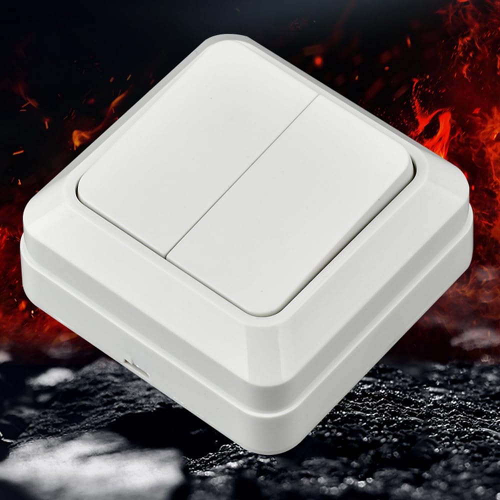 WESA Surface Mounted Toggle Switch White 2-Gang 1-Gang Mechanical Wall ...