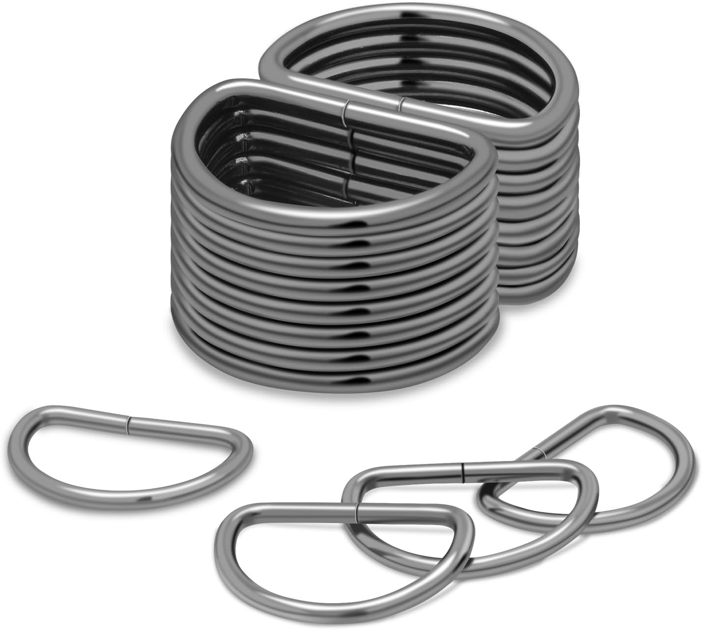 Amazon.com: 100 Pack 1" Metal D Ring for Purse Making Aprons Belts, Dee ...