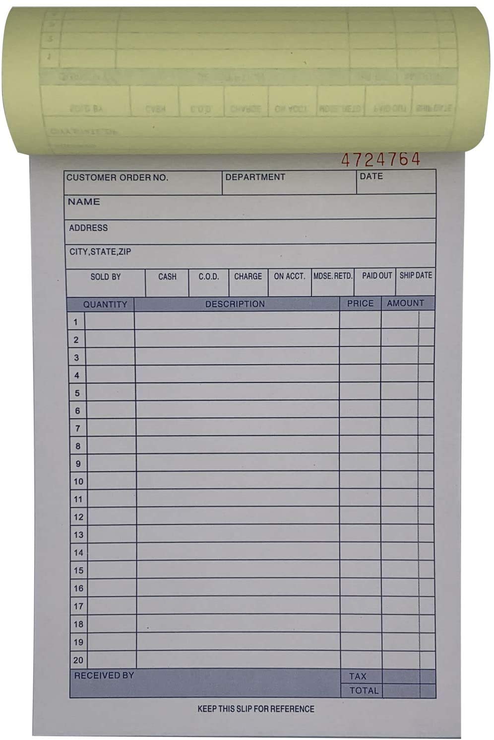 Snapklik.com : 5 Pack Large Sales Order Book Receipt Invoice Duplicate ...