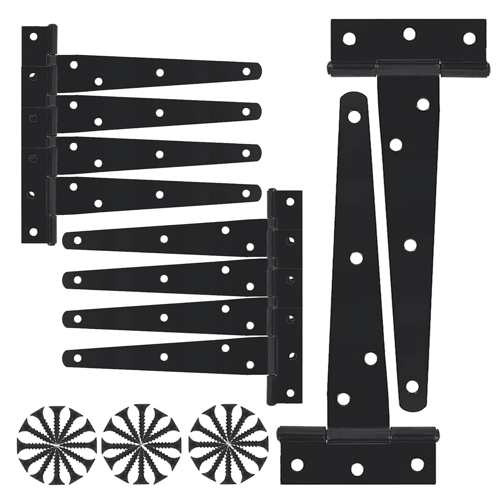 Amazon.com: 10Pack 6 Inch T-Strap Shed Door Hinges, Heavy Duty Gate ...