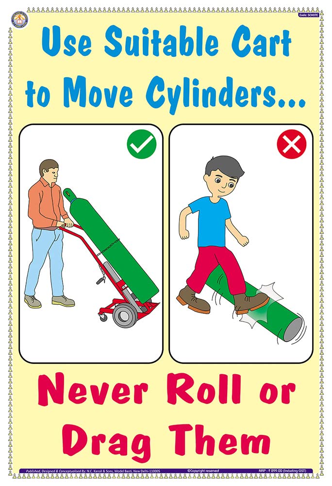 Buy SCH07E | TeachingNest | Use Suitable Cart to Move Cylinders.....never roll or drag them ...