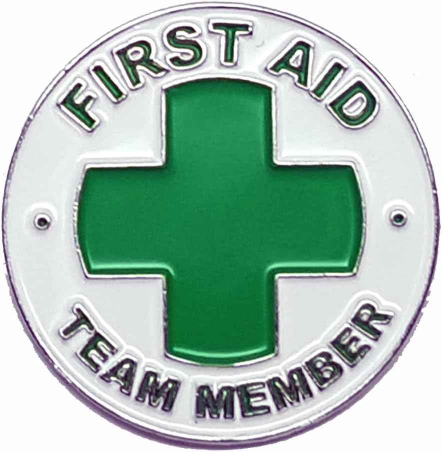 Amazon.com: First Aid Team Member Lapel Pin Green Cross Health and ...