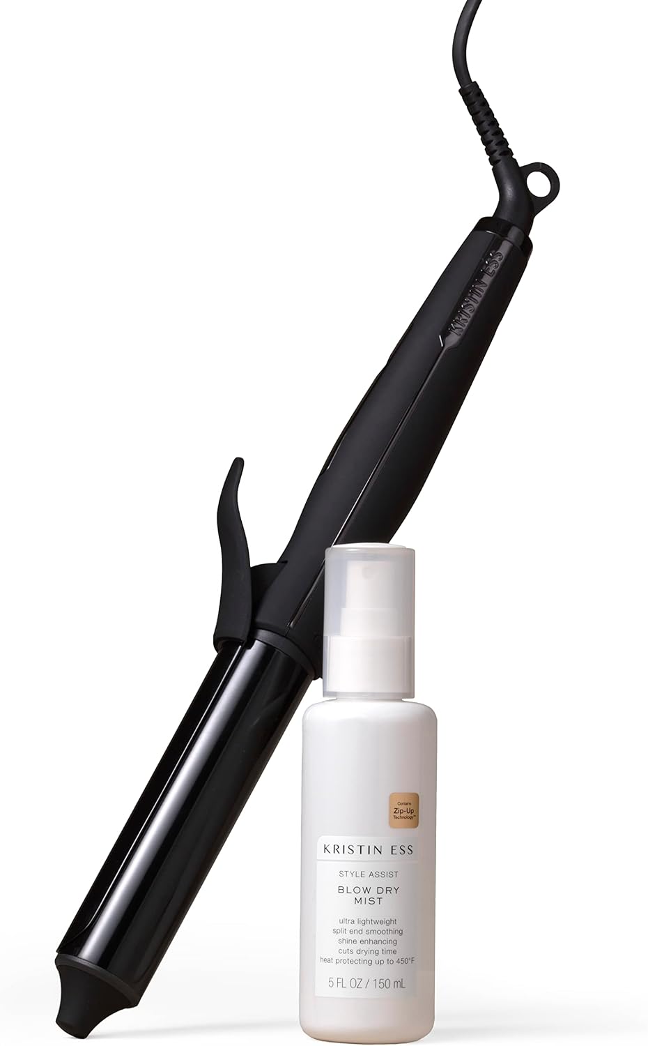 Kristin Ess NANOBLACK 1 ¼'' Curling Iron + Style Assist Blow Dry Mist 5 ...